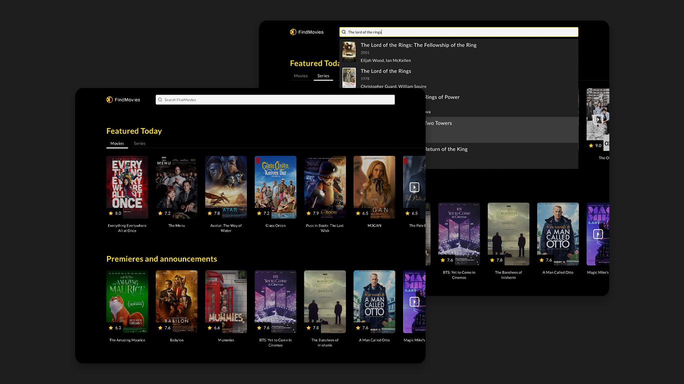 Find Movies App | BigsonDev - bigsondev.com