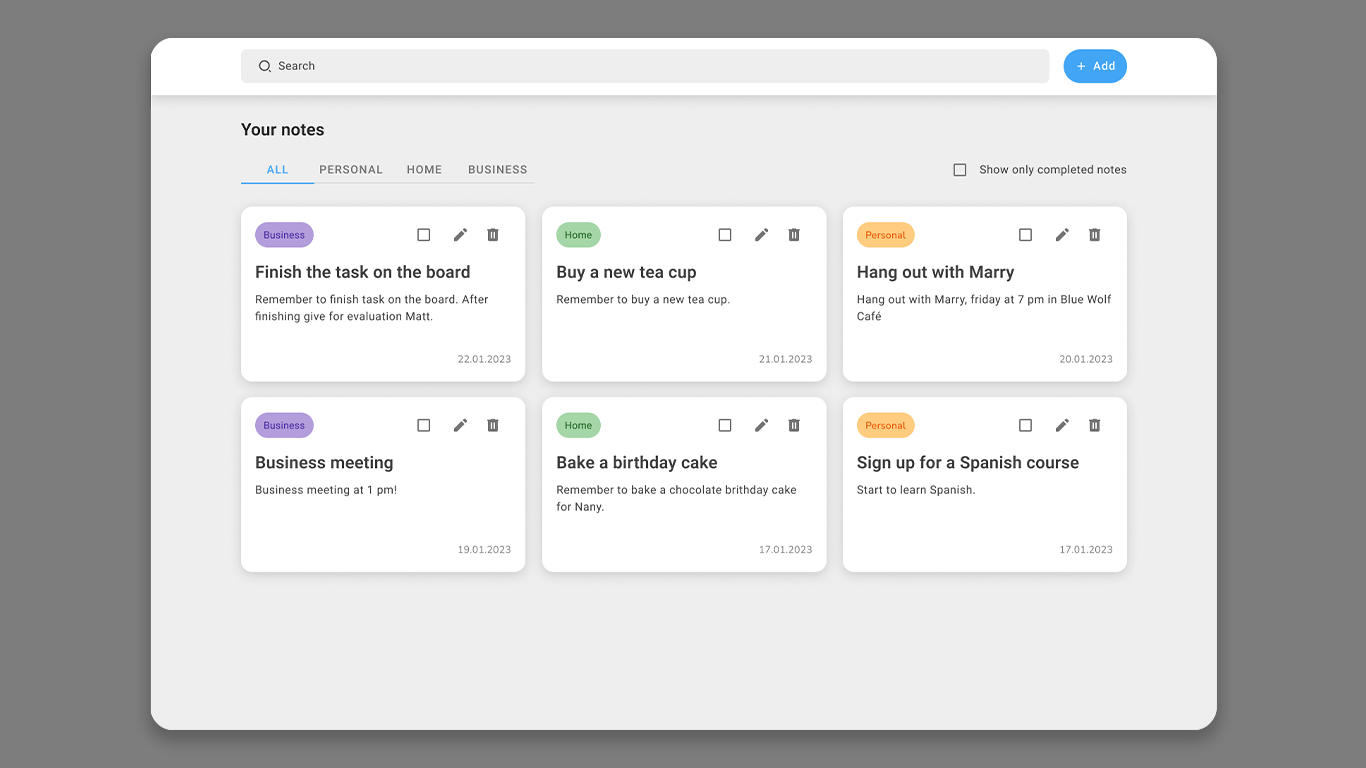 Notes App | BigsonDev - bigsondev.com